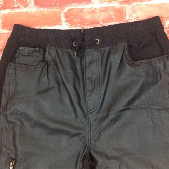 Refuel | Pants | Refuel Mens Leather Like Pants Joggers Size 38 | Poshmark